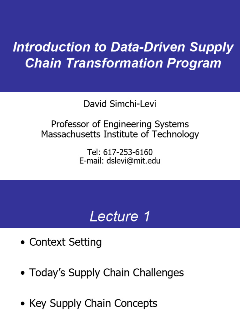 Data Driven SCM | PDF | Supply Chain | Logistics