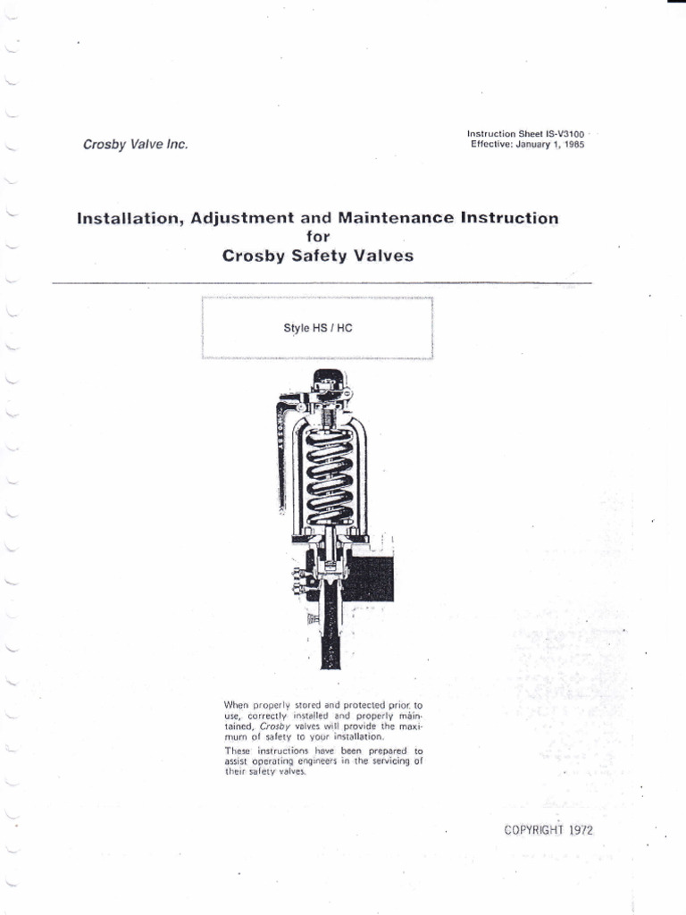 Crosby Safety Valves | PDF | Gas Technologies | Chemical Engineering