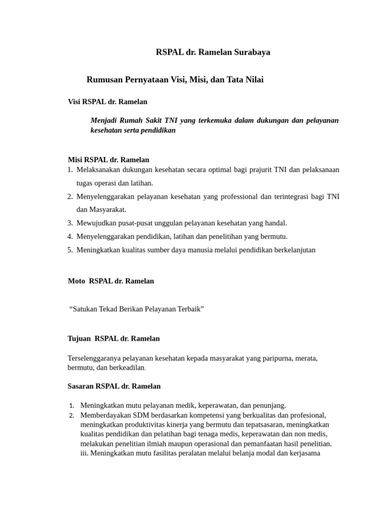 Visi Misi Swot (Deni) | PDF | Kesehatan Holistik | Komputer