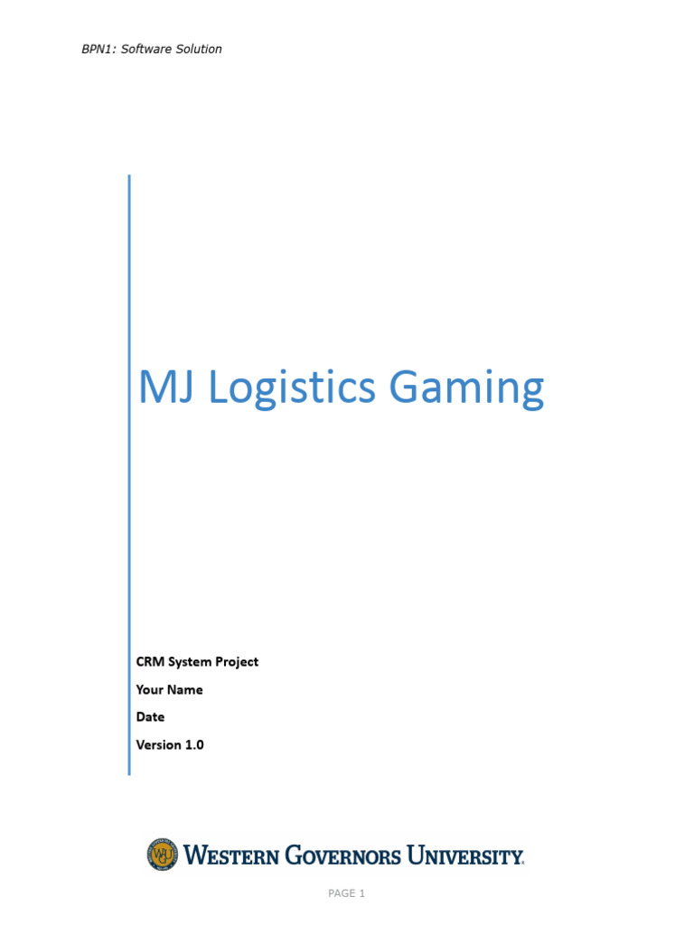 MJ Logistics Gaming | PDF | Software Development Process | Customer ...