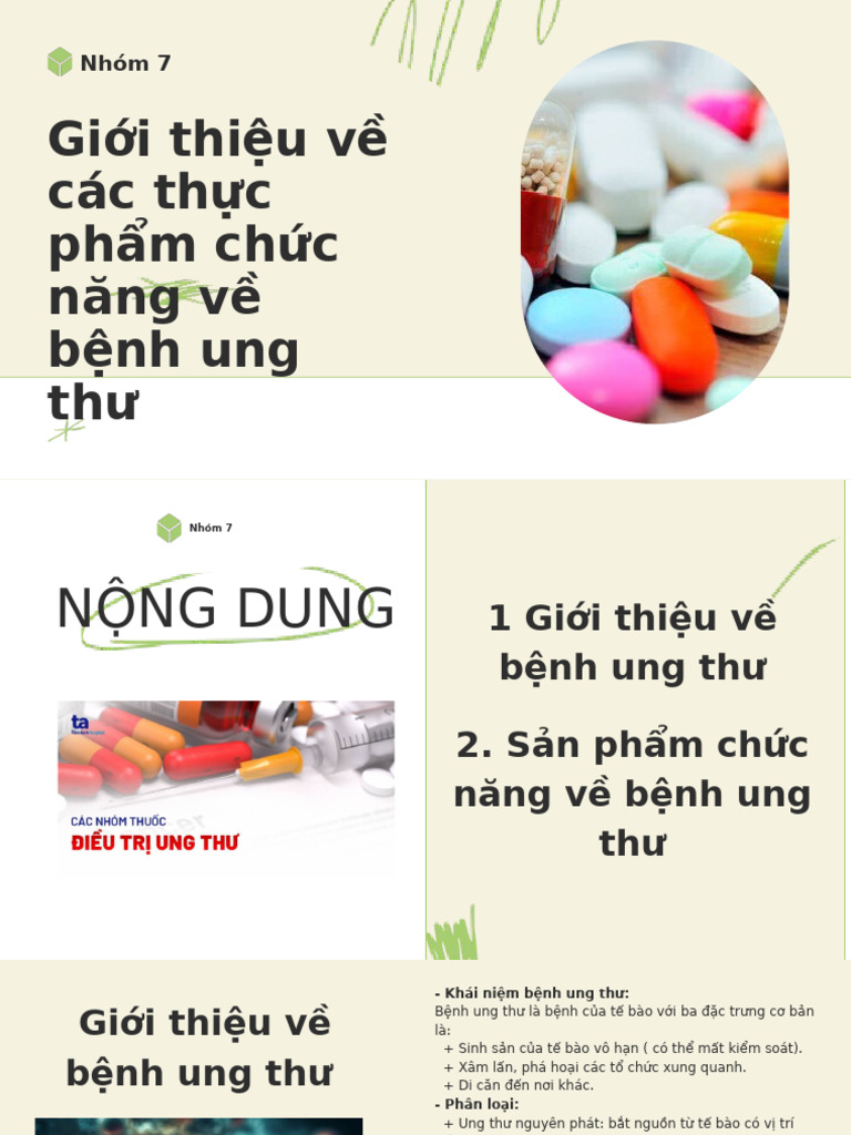 Thuốc Chống Ung Thư - Nhóm 7 - TPCN | PDF
