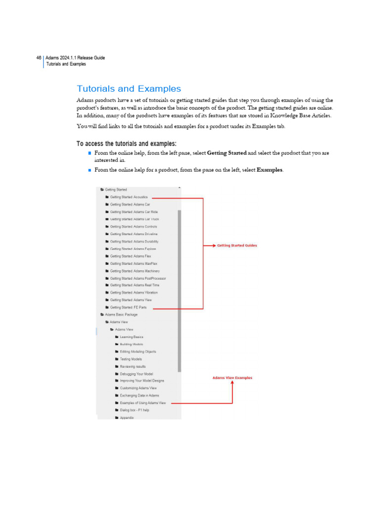 Adams Example List | PDF