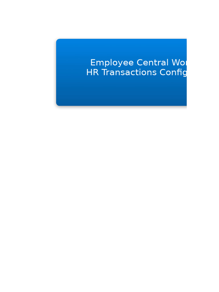 SFHCM2311 26 Wbook EC HR Transactions en XX | PDF | Business | Labor