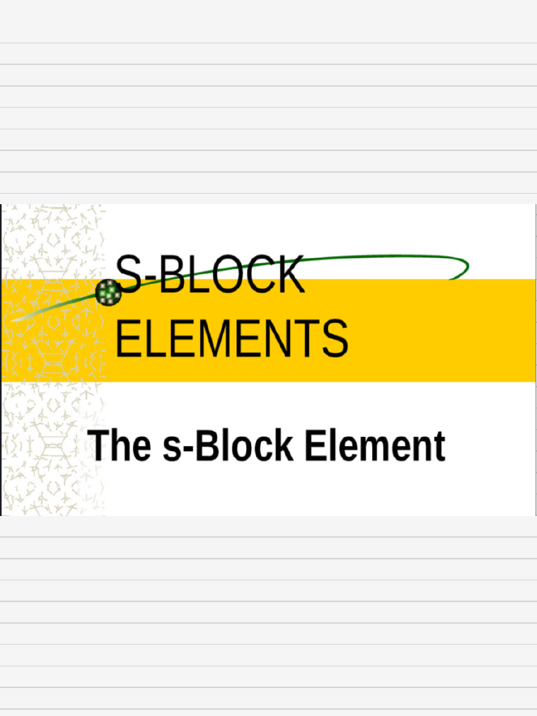 Hydrogen S Block and P Block | PDF