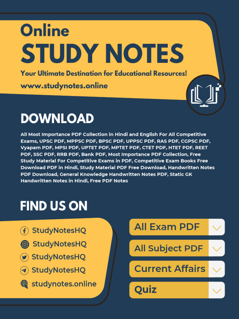 INDIAN POLITY Short Notes in Hindi | PDF