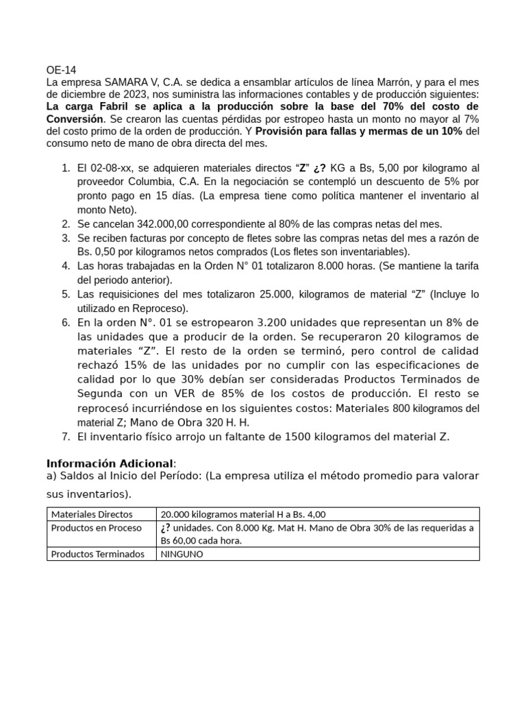 La Empresa SAMARA | PDF | Finanzas y dinero