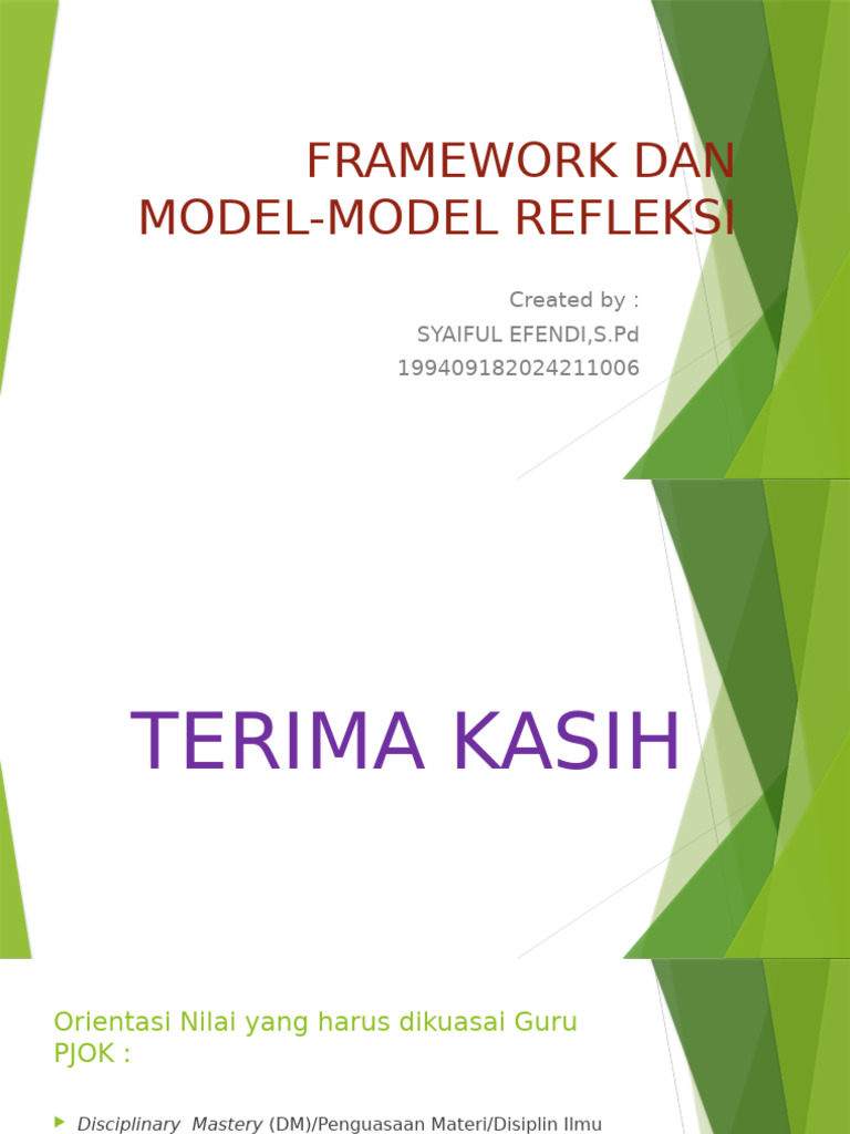 1.1.d.2. FRAMEWORK DAN MODEL-MODEL REFLEKSI | PDF