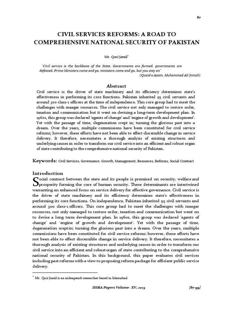 08 Civil Services Reforms | PDF | Government