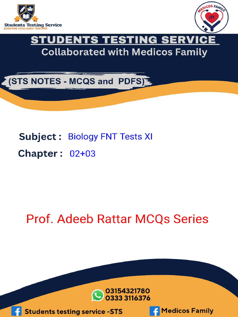 Chap - 2-3 Bio STS | PDF
