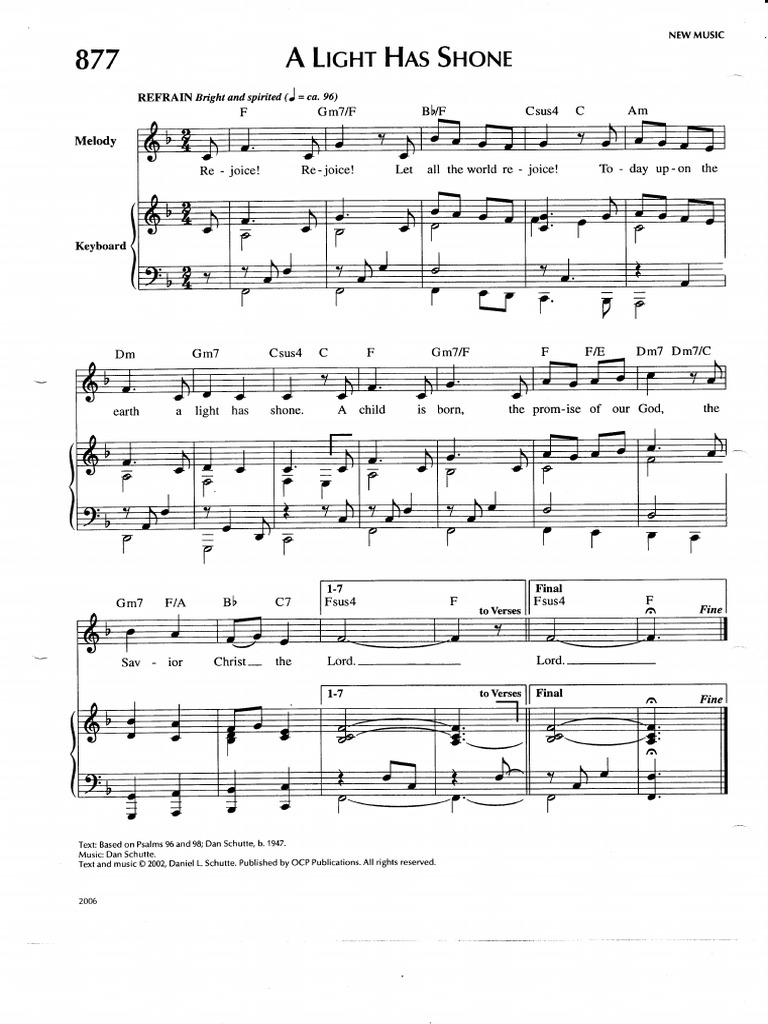 A Light Has Shone | PDF | Anthologies | Christian Hymns