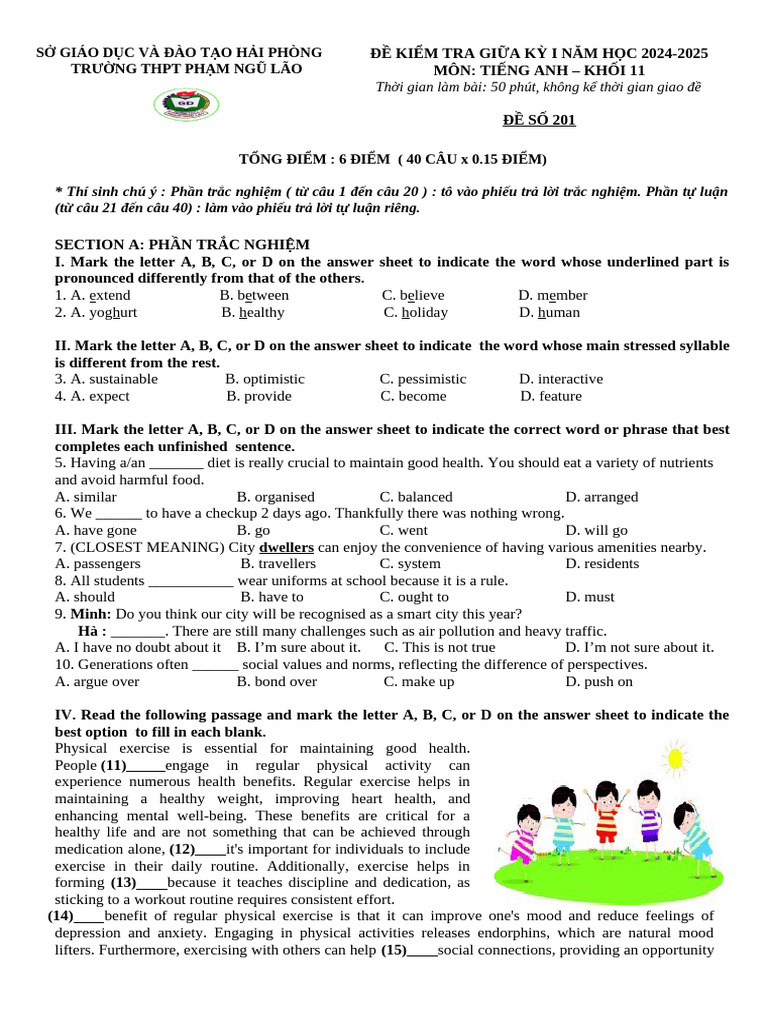 Anh 11 - GK1 2024-2025 | PDF | Internet Of Things