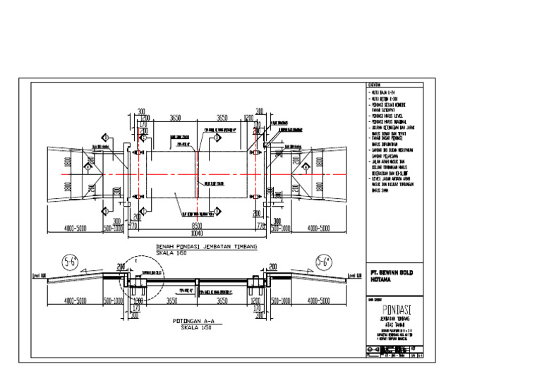 A. Pondasi Jembatan Timbang Gewinn 10m X 3,4m Kap.60 Ton (Model Atas Tanah) - 1 | PDF
