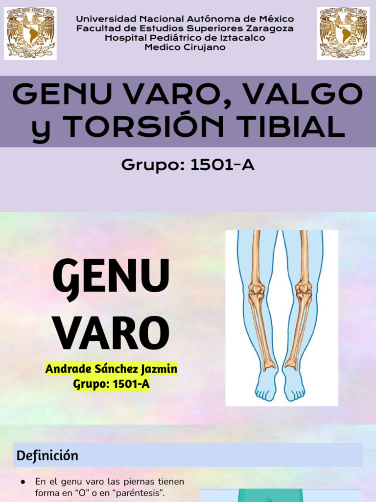 Genu Varo y Valgo en Pediatría | PDF | Rodilla | Sistema musculoesquelético