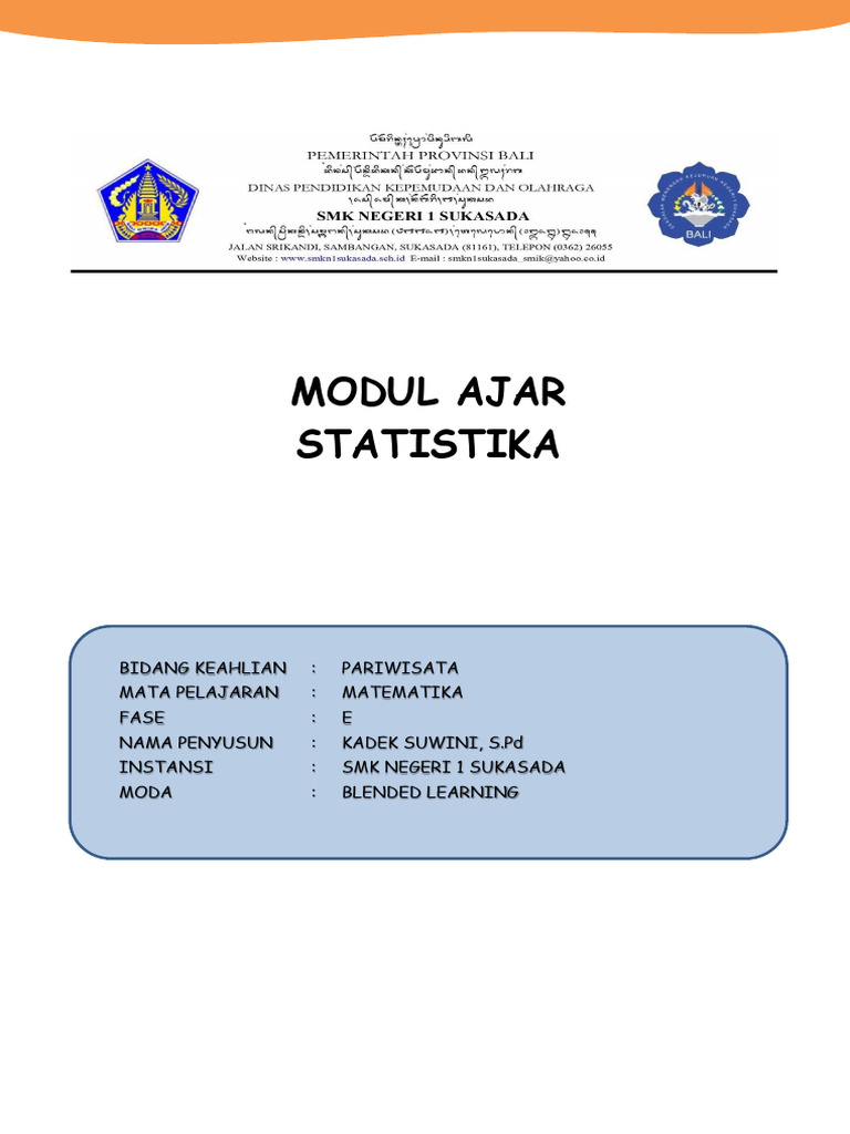 Modul Ajar Fase F - Statistika | PDF