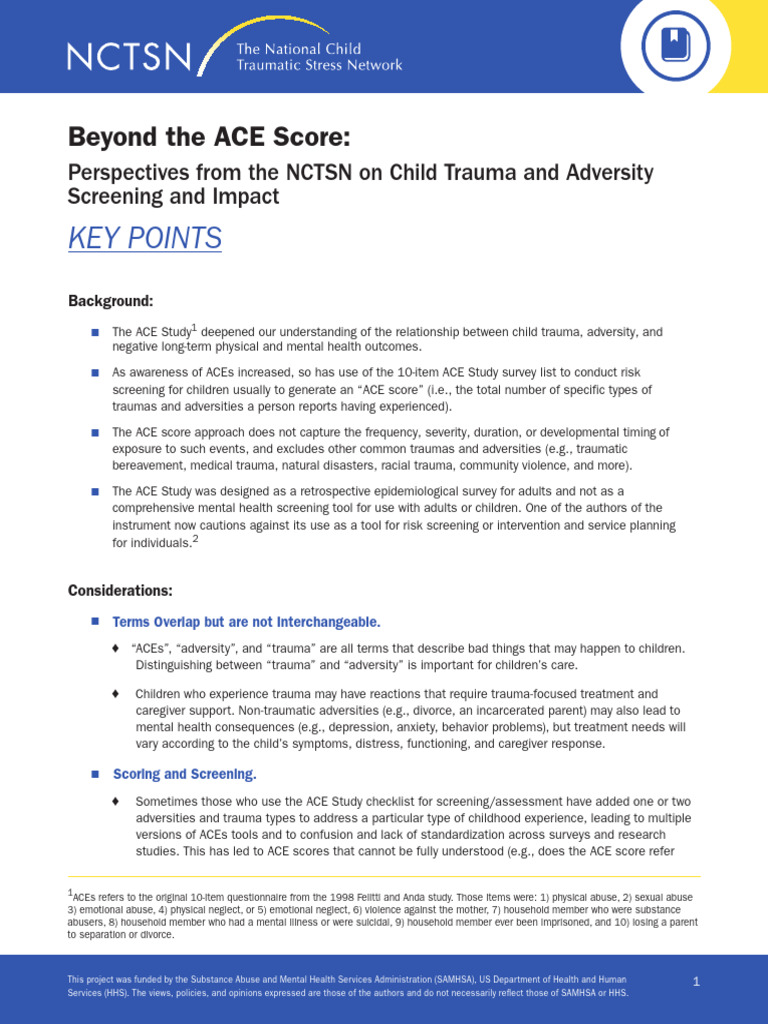 Ace New | PDF | Psychological Trauma | Child Abuse
