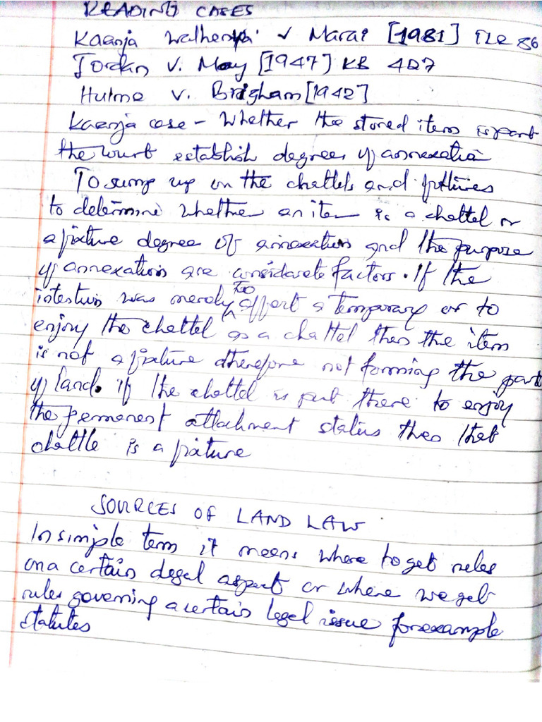 Land Law Notes | PDF