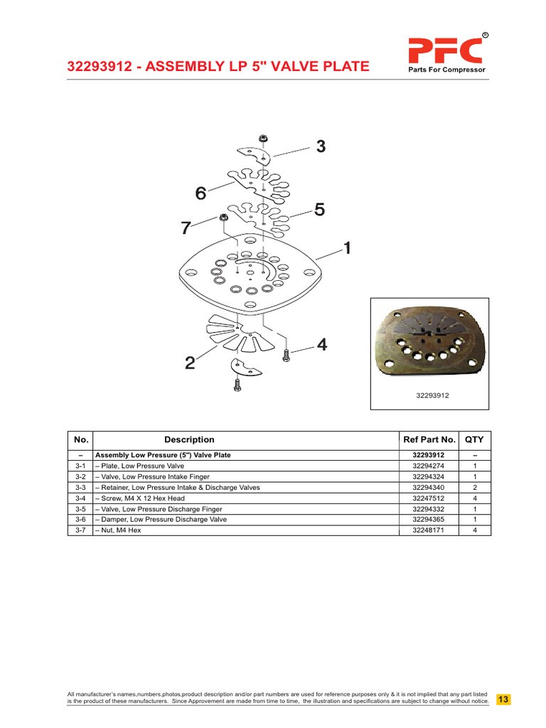 ASSEMBLY LP 5inch VALVE PLATE | PDF