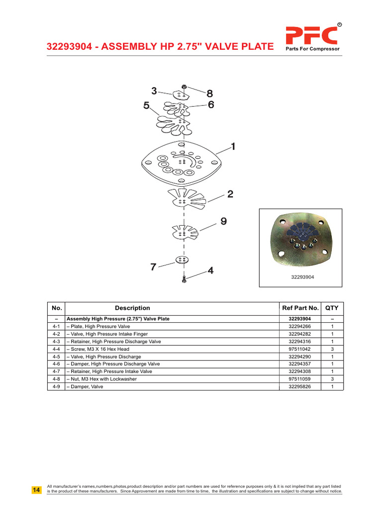 ASSEMBLY HP 2.75inch VALVE PLATE | PDF