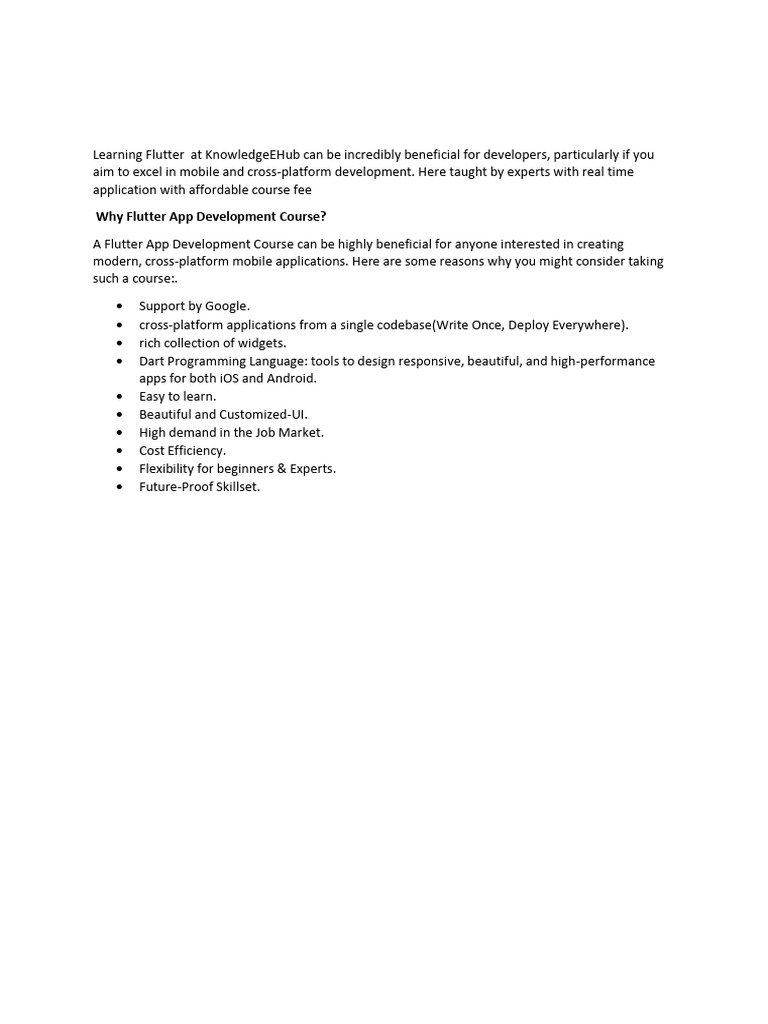 Why Flutter | PDF Why Flutter | PDF