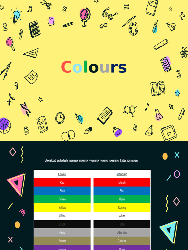 Materi Colours and Members of Family | PDF | Wellness
