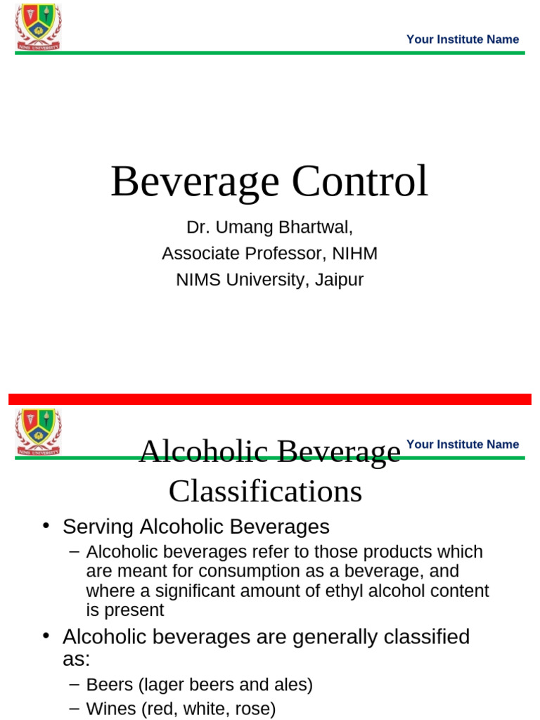 Beverage Control | PDF | Alcoholic Beverages | Wine