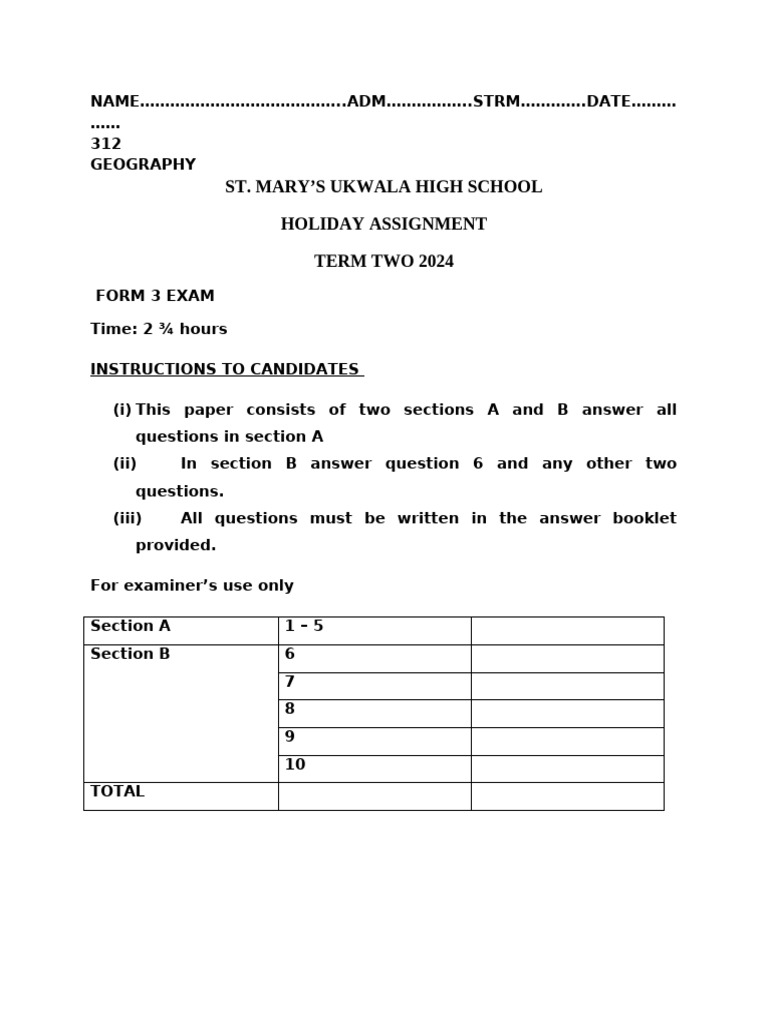 GEOGRAPHY F3 QS | PDF | Mining | Weathering