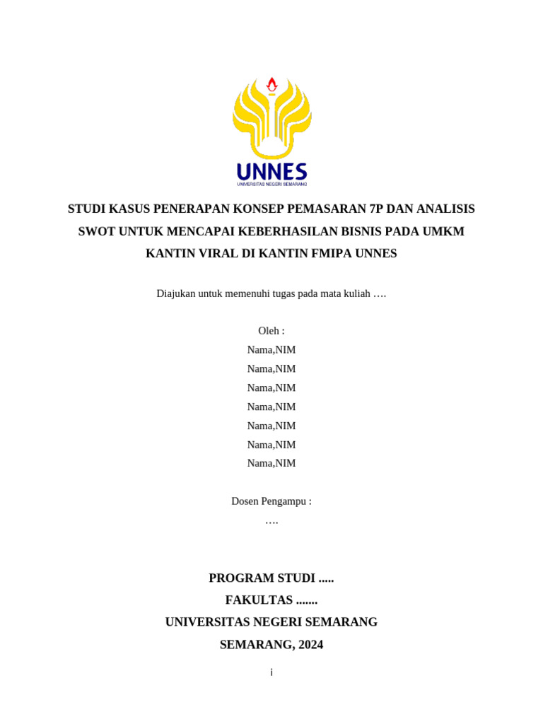 Analisis Kantin Viral FMIPA UNNES | PDF