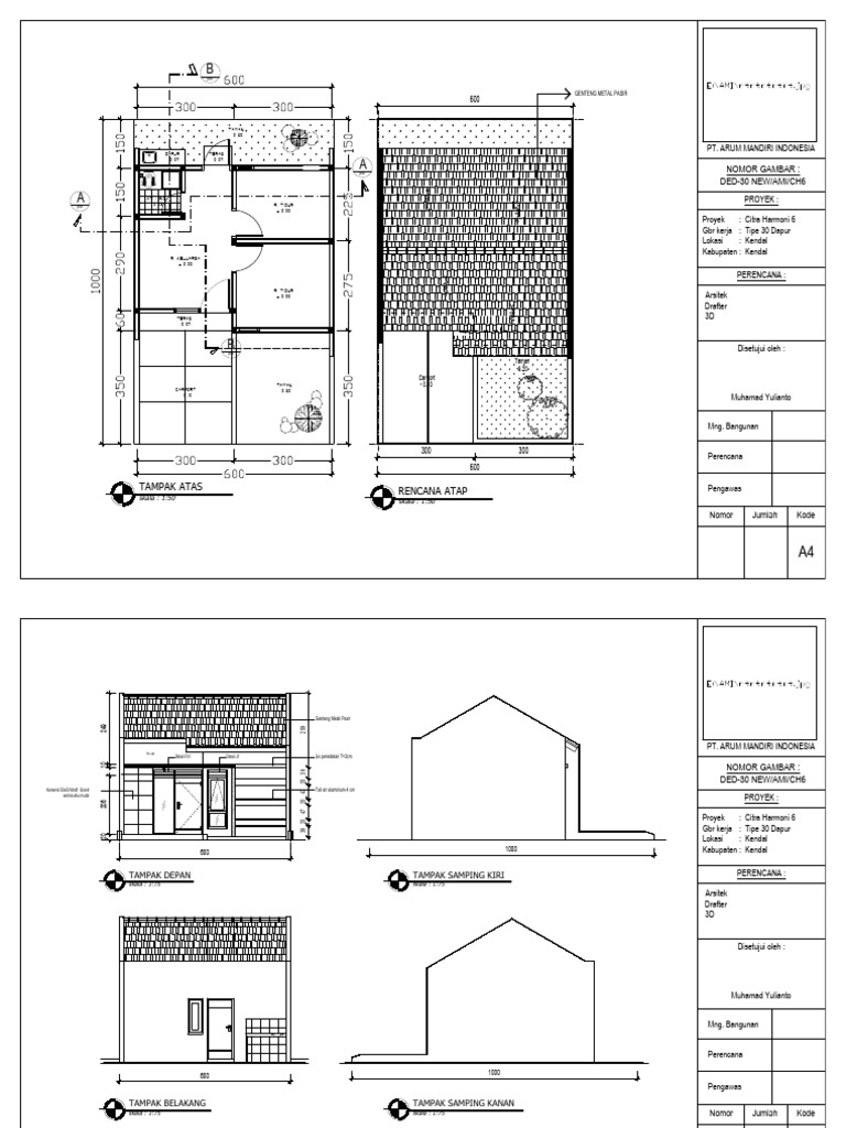 Denah Tampak Potongan-Gambar Standar | PDF