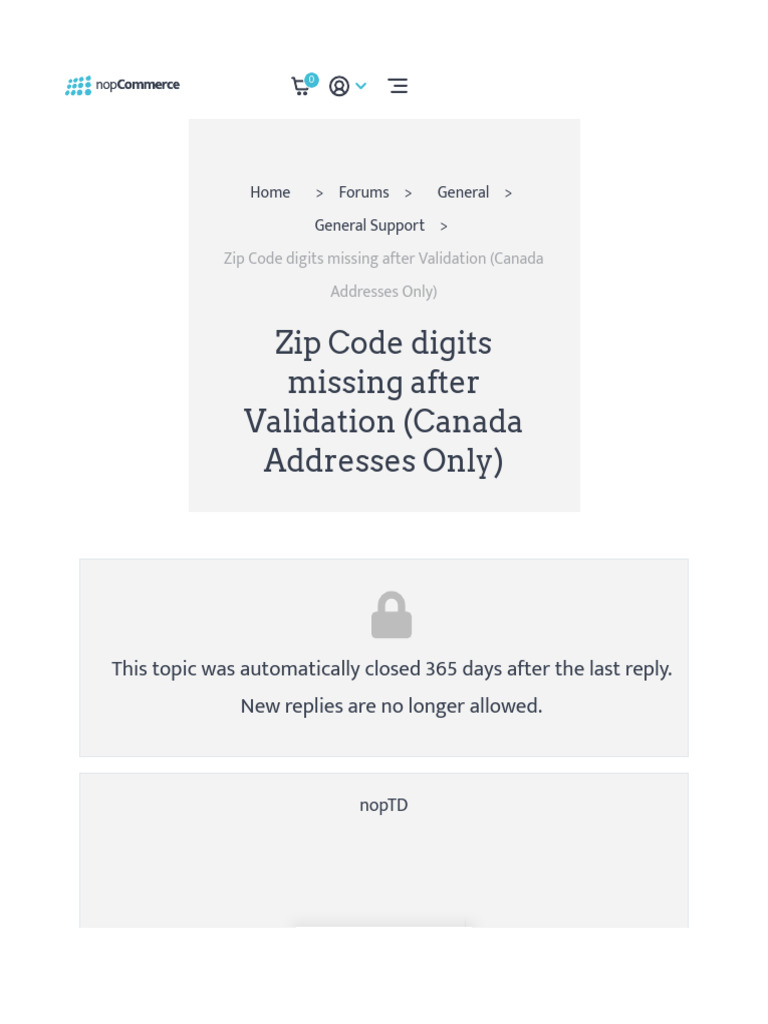Zip Code Digits Missing After Validation (Canada Addresses Only ...