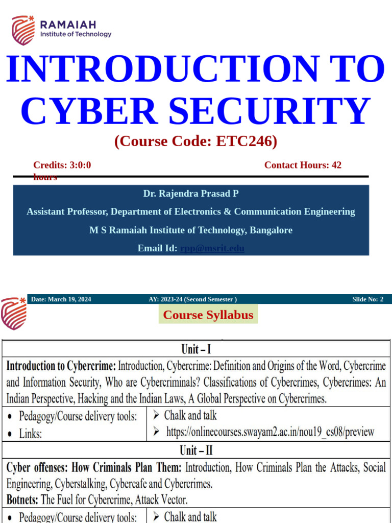 Cyber Security - Unit-1-1 | PDF | Cybercrime | Spamming
