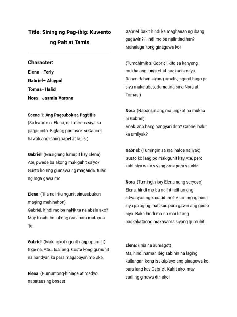 Title - Sining NG Pag-Ibig - Kuwento NG Pait at Tamis | PDF