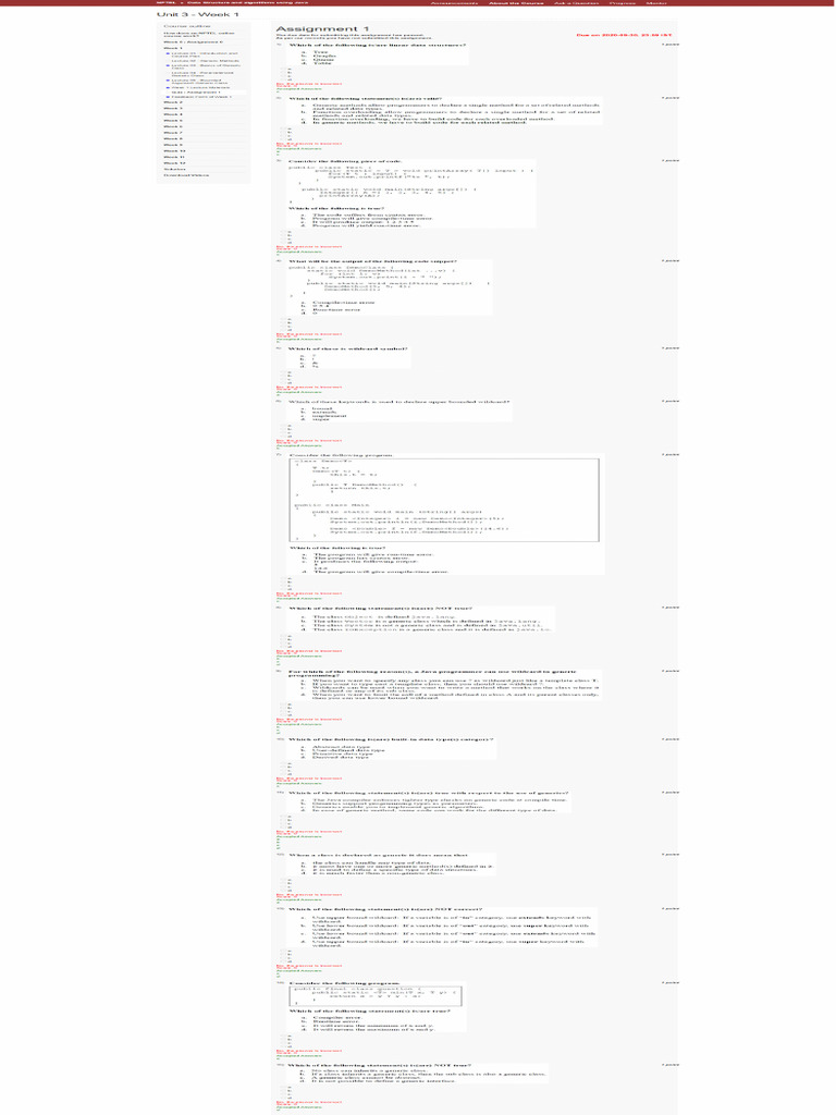 Noc20 Cs85 Assignment Week 1 | PDF