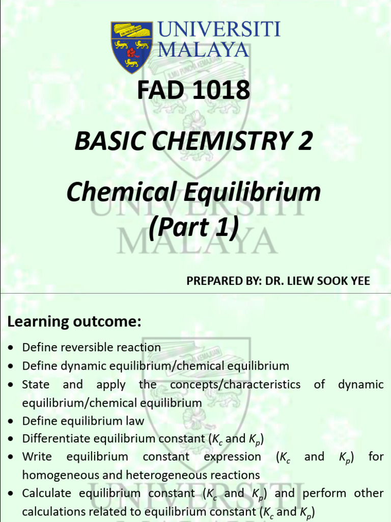 Chemistry Equilibrium Basics | PDF | Chemical Equilibrium | Reaction Rate