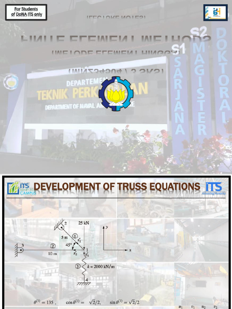 Finite Element Methods Reg 2024 Week 4 | PDF | Matrix (Mathematics) | Truss