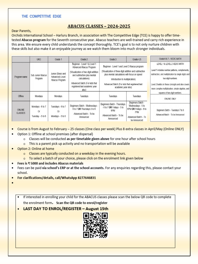 Harluru ABACUS Circular 2024 2025 2 1 | PDF