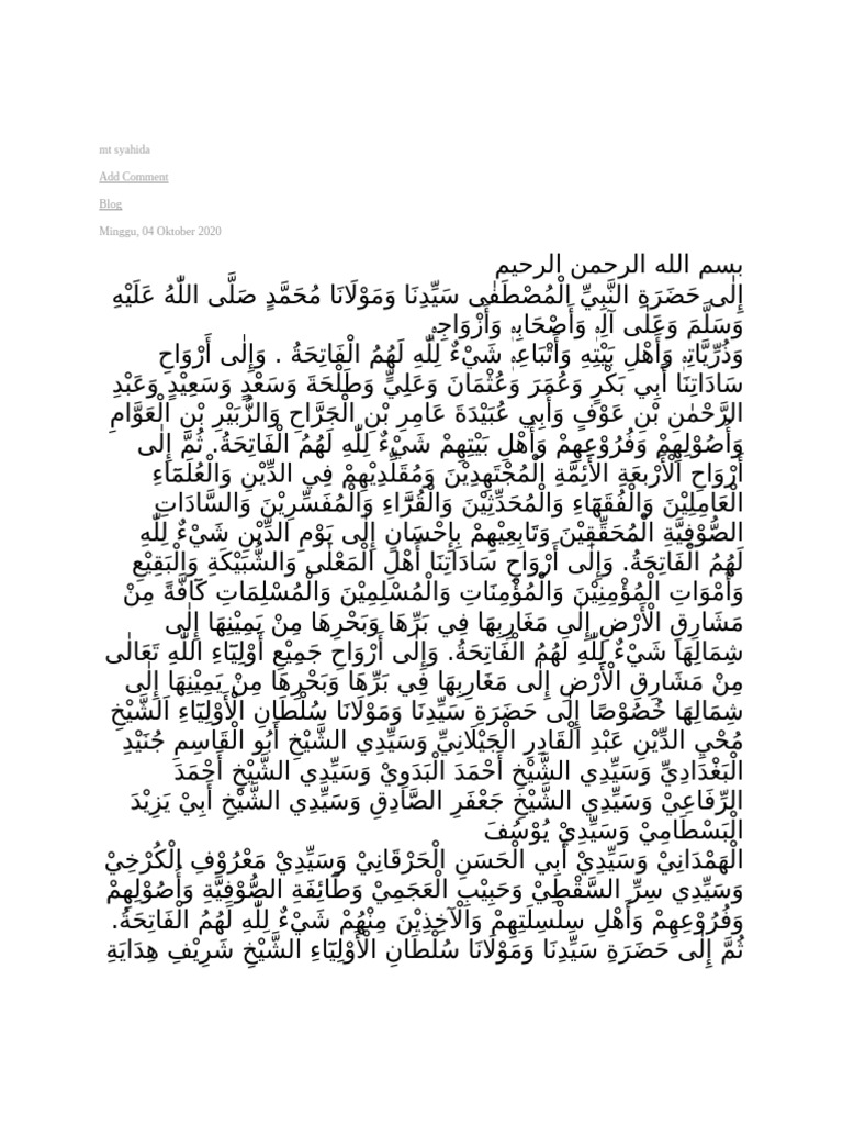 Tawasul Dan Tahlil Gunung Jati | PDF