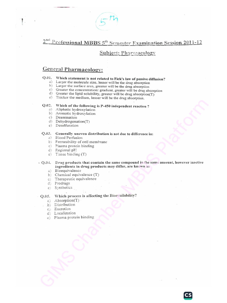 Pharma Bcqs - Sir Manzoor | PDF