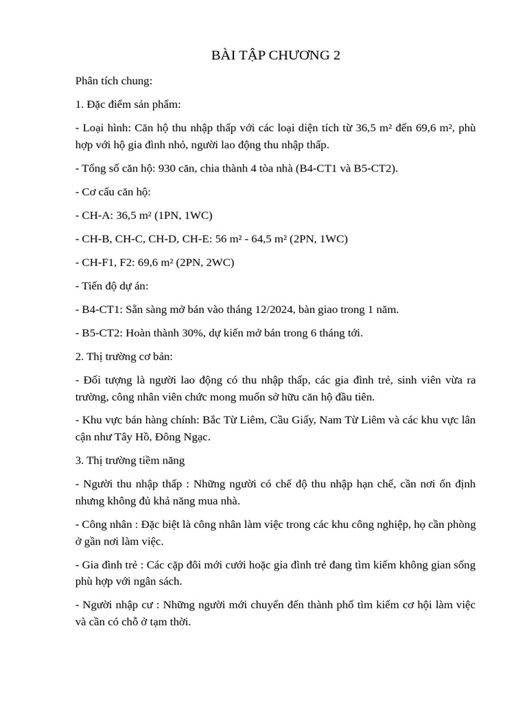 Bài Tập Chương 2 - Qtbh | PDF