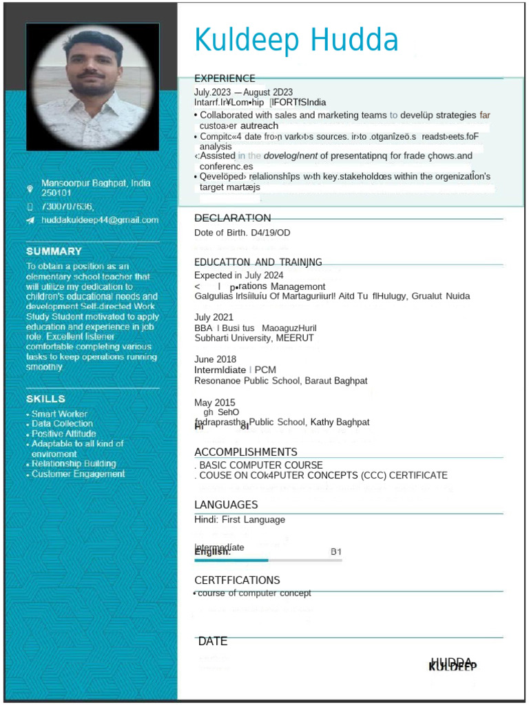 Kuldeep Hudda Resume | PDF