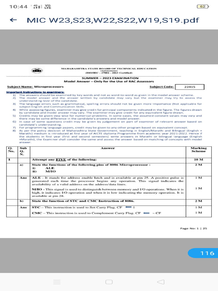 Mic Model Answer 3 | PDF