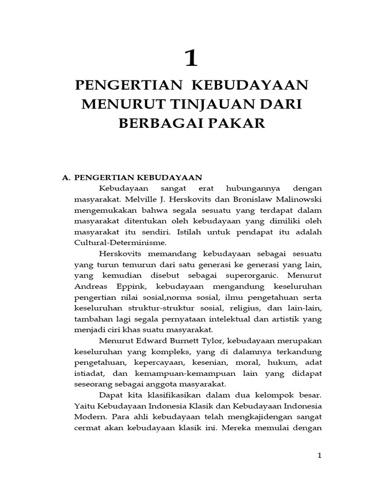 Pengertian dan Pengaruh Kebudayaan Indonesia | PDF