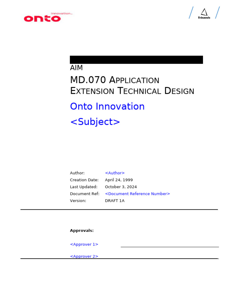 MD070 Application Extensions Technical Design | PDF | Databases | Sql