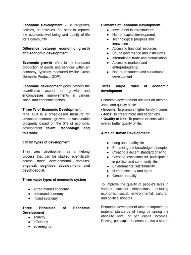 ECO-DEVT | PDF | Economic Development | Economic Growth