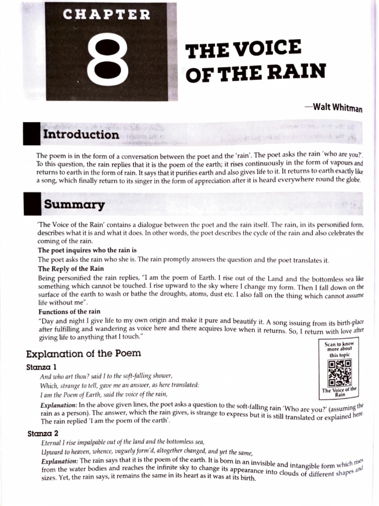 The Voice of Rain | PDF | Rain | Poetry