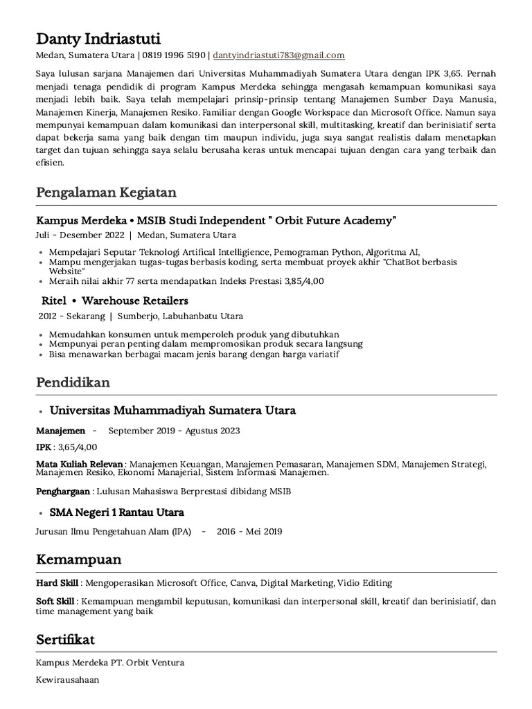 Lulusan Manajemen Berprestasi di Medan | PDF | Karier & Perkembangan