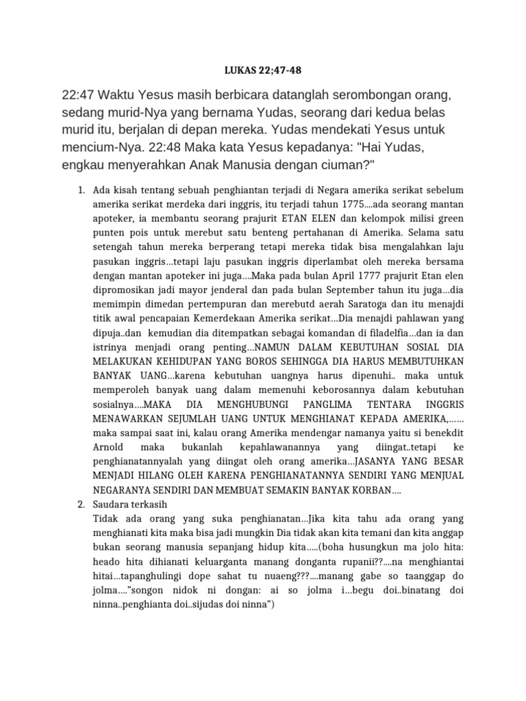 Yudas Iskariot | PDF | Agama & Spiritualitas