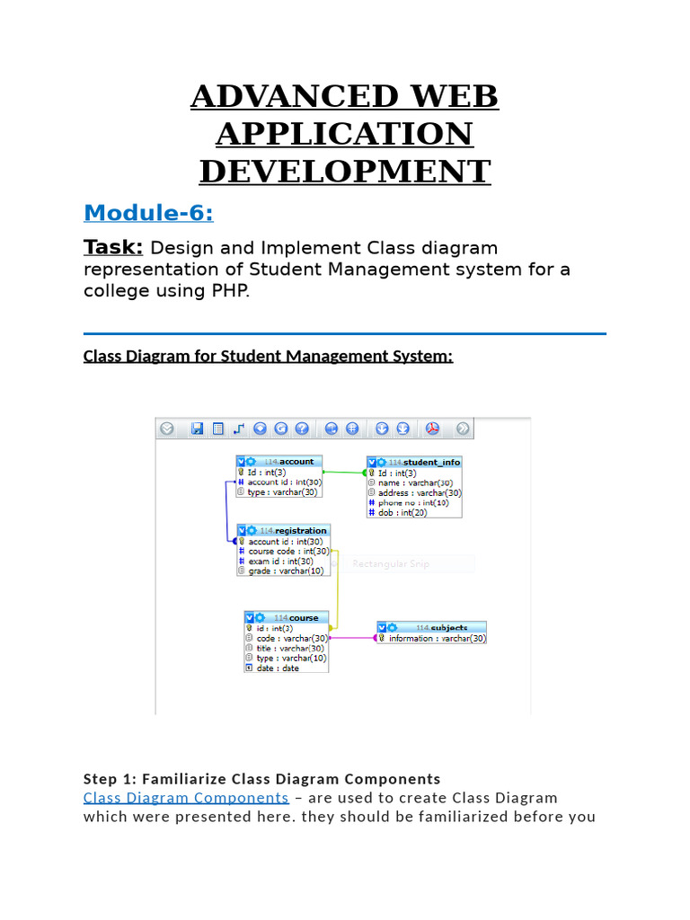 Class Diagram for PHP Student Management | PDF