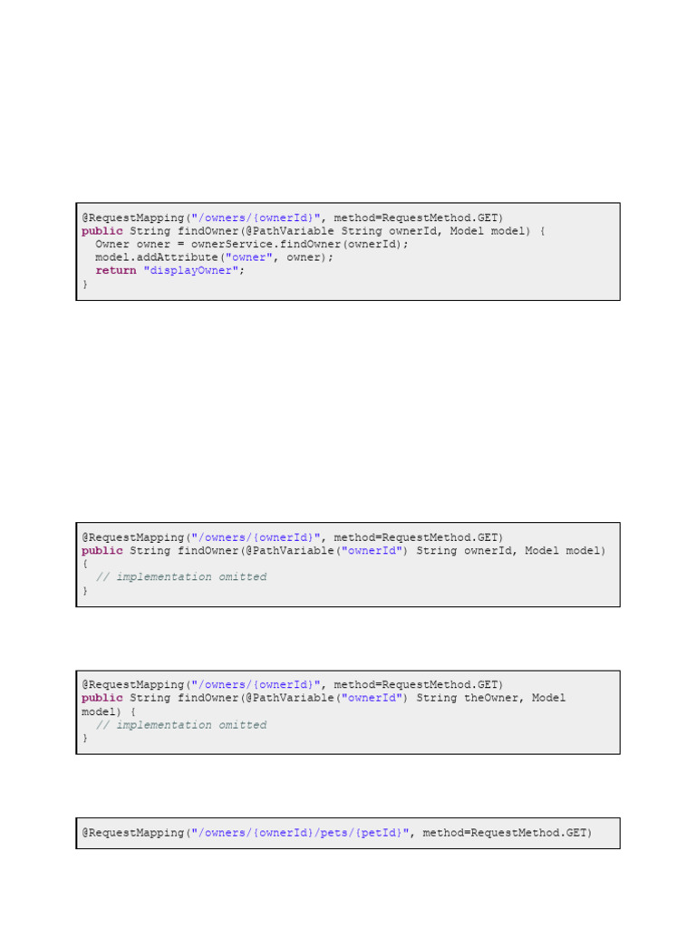 Unit -V Spring REST | PDF | Parameter (Computer Programming) | Method (Computer Programming)