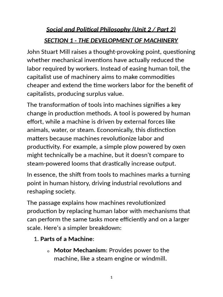 Social and Political Philosophy Unit 2 | PDF | Labour Economics | Working Time