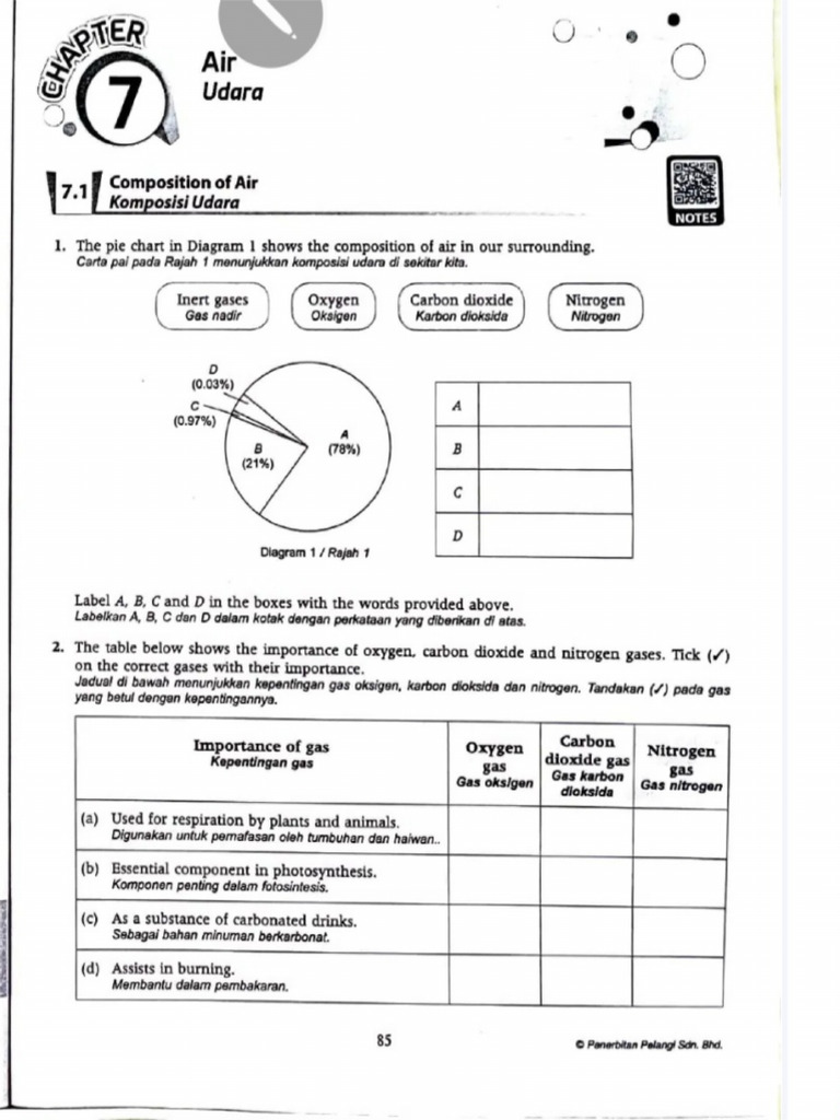 Form 1 Chapter 7 Air | PDF